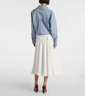 Bottega Veneta Pleated Midi Skirt