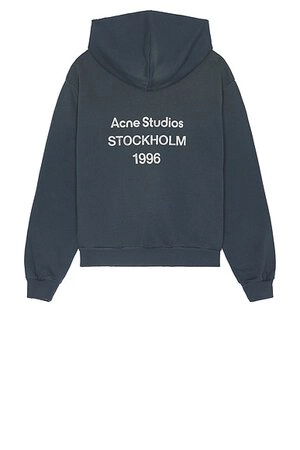 Acne Studios Hooded Terry Sweatshirt - Deep Blue