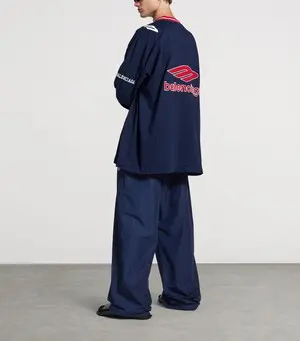 Balenciaga Oversized Logo T-shirt - Blue