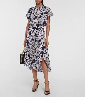 Stella McCartney Floral Silk Midi Dress - Multicoloured