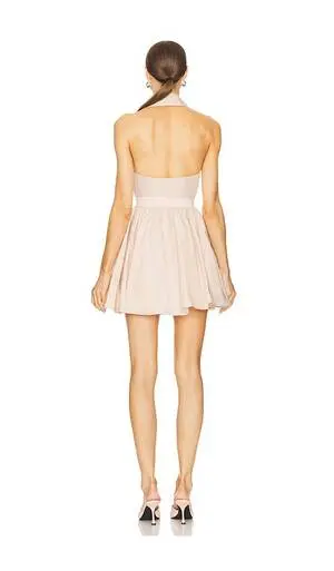 Norma Kamali Halterneck Mini Dress - Blush