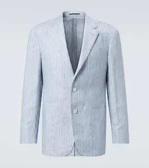 Dunhill Striped Linen-blend Blazer