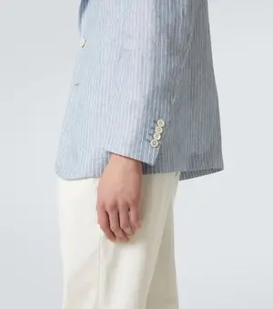 Dunhill Striped Linen-blend Blazer