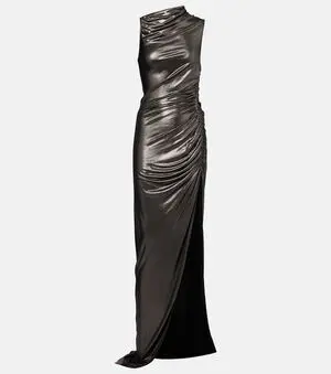 Rick Owens Ruched Jersey Gown - Silver