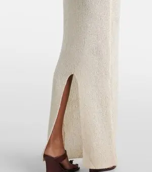 BANANHOT Kyle Sequined Knitted Maxi Dress