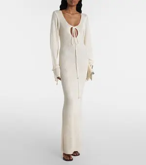 BANANHOT Kyle Sequined Knitted Maxi Dress