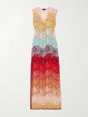 Etro Macramé Maxi Dress - Multi