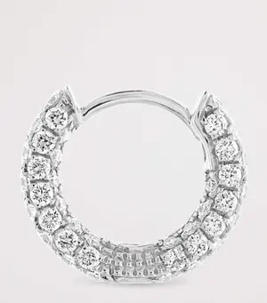 MARIA TASH Diamond Five Row Pavé Single Hoop Earring