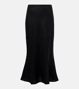 Faithfull The Brand Linen Midi Skirt