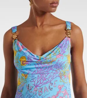 Versace Draped Jersey Gown