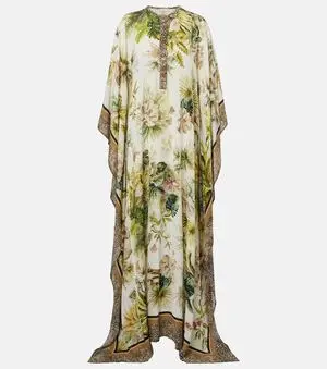 Elie Saab Savannah Printed Chiffon Kaftan - Multicoloured