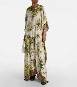 Elie Saab Savannah Printed Chiffon Kaftan - Multicoloured