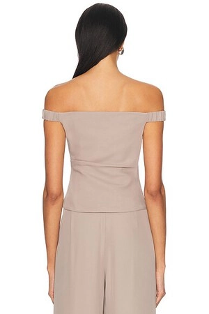 THE SEI Off The Shoulder Top - Fossil