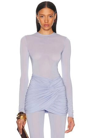 Alexandre Vauthier Long Sleeve Mesh Bodysuit