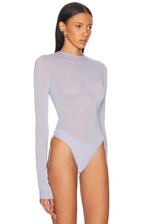 Alexandre Vauthier Long Sleeve Mesh Bodysuit