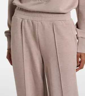 Varley Wide Leg Sweatpants In Taupe Marl - Grey