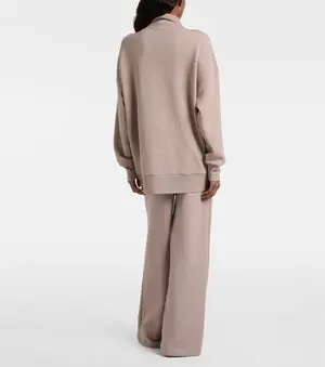 Varley Wide Leg Sweatpants In Taupe Marl - Grey