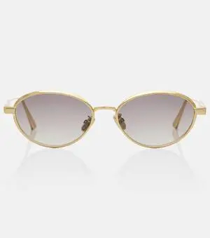 Dior Cannage R1u Oval Sunglasses - Gold