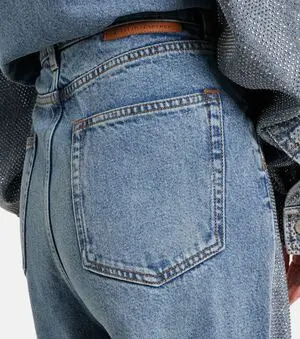 Stella McCartney Crystal-embellished Wide-leg Jeans