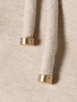Cult Gaia Themis Cotton And Linen-blend Halterneck Top
