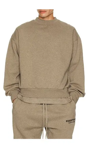 Fear Of God Classic Fit Fleece Crew Neck Sweatshirt - Neutral