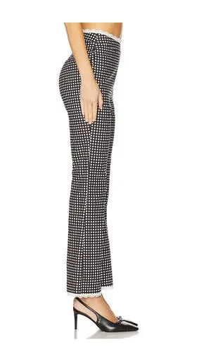WeWoreWhat Plaid Cropped Straight Trousers