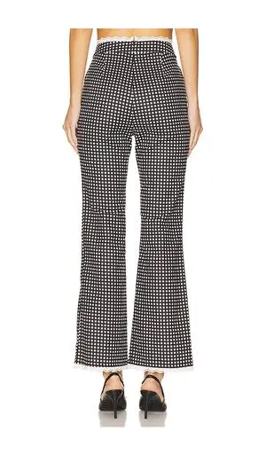WeWoreWhat Plaid Cropped Straight Trousers