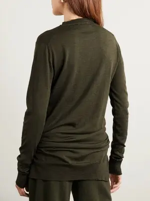 Stella McCartney Tie-front Layered Wool Sweater