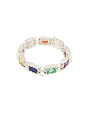 BLEUE BURNHAM Rose Bracelet In Sterling Silver With Crystals