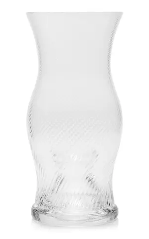 NASONMORETTI Twisted Glass Hurricane Candle Holder - Clear