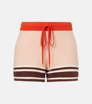 Zimmermann Ascension Knitted Cotton-blend Shorts - Multicoloured