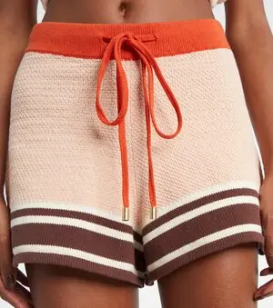 Zimmermann Ascension Knitted Cotton-blend Shorts