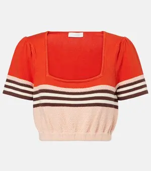 Zimmermann Ascension Knitted Cotton-blend Top