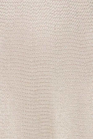 Alaïa Metallic Crochet Knit Long Chain Dress - Argent