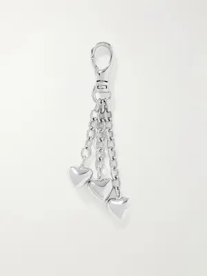 ROXANNE ASSOULIN The Puffy Heart -tone Bag Charm - Silver