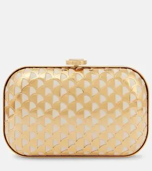 BVLGARI Calla Clutch In And Palladium Plated Metal - Gold