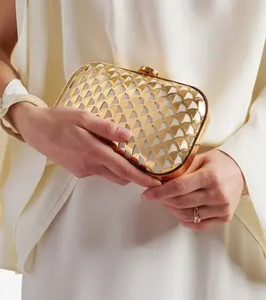 BVLGARI Calla Clutch In And Palladium Plated Metal