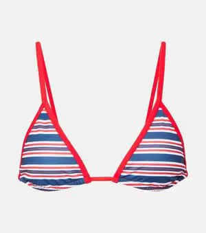 Jade Swim Via Striped Bikini Top - Multicoloured