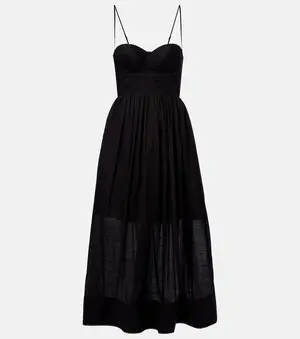 Zimmermann Rhiannon Gathered Corset Dress - Black
