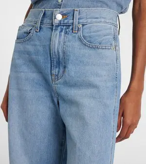 Veronica Beard Taylor High-rise Wide-leg Jeans In Bright Nova
