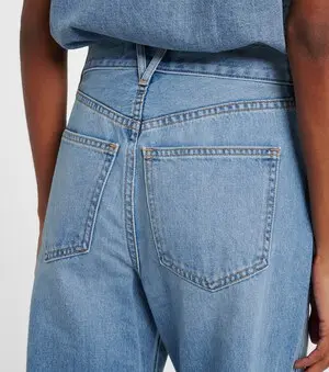 Veronica Beard Taylor High-rise Wide-leg Jeans In Bright Nova