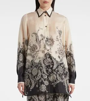 Zimmermann Rhiannon Paisley Silk Shirt