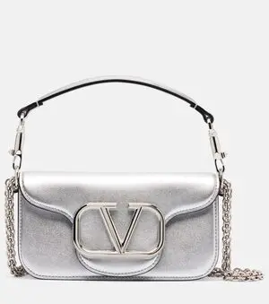 Valentino Garavani Loco Small Metallic Leather Shoulder Bag