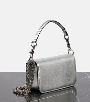 Valentino Garavani Loco Small Metallic Leather Shoulder Bag
