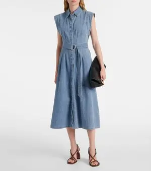 Veronica Beard Fuller Denim Midi Dress