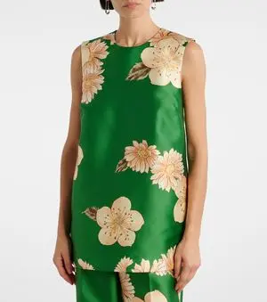 ALEMAIS Sage Floral Top - Green