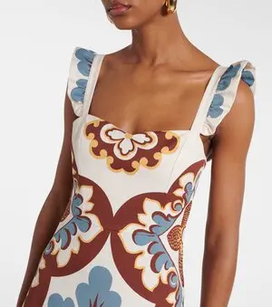 La DoubleJ Gingerbread Cotton-blend Midi Dress