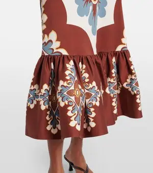 La DoubleJ Gingerbread Cotton-blend Midi Dress
