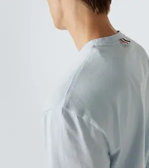 Thom Browne 4-bar Cotton Jersey T-shirt - Blue