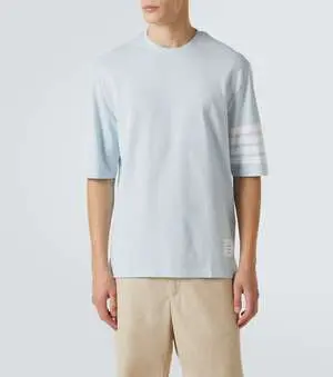 Thom Browne 4-bar Cotton Jersey T-shirt - Blue